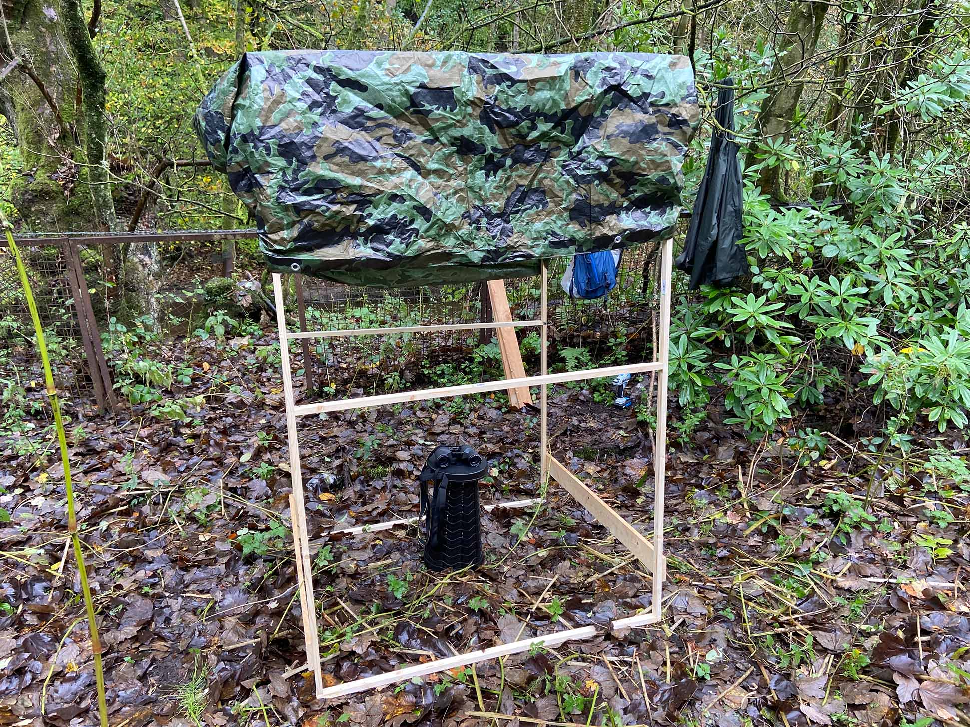 Building a wildlife hide from scratch