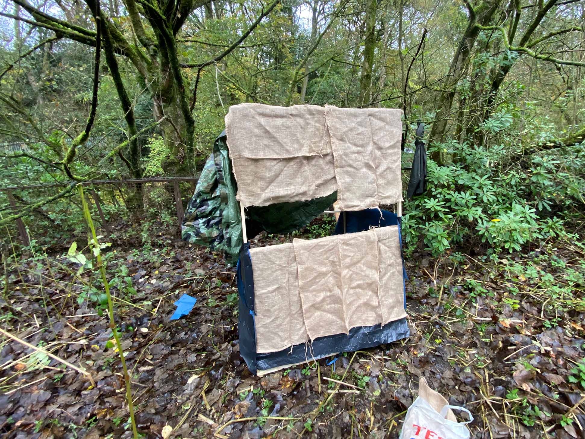 Building a wildlife hide from scratch